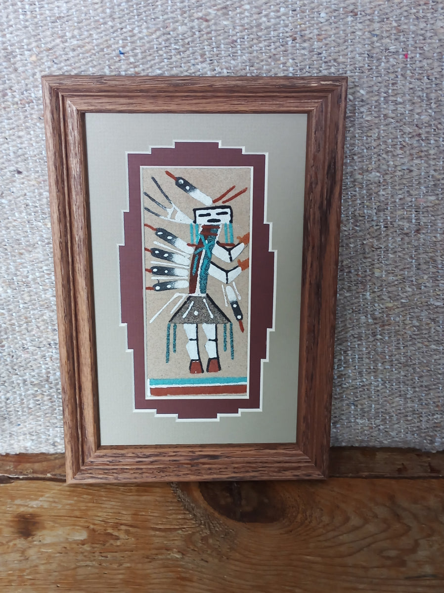 Navajo Sand Painting by Glen Nez; SPJ16-11 – Del Sol Tularosa