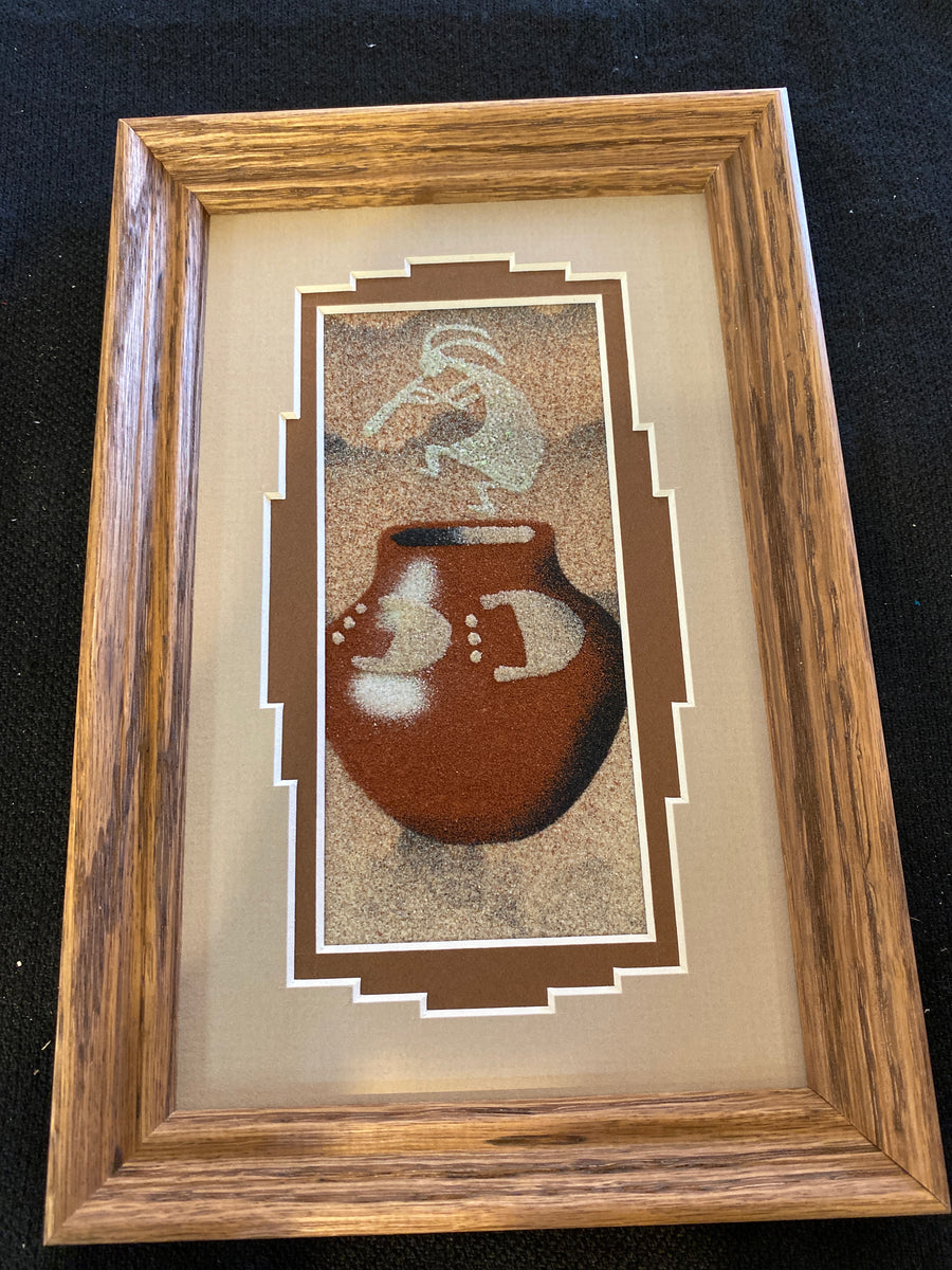 Authentic Navajo Sandpainting; Herman Tyler Jr.; 3” x 6”; SP36-2A – Del ...