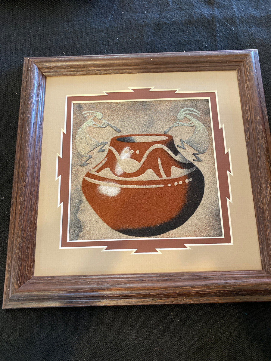 Authentic Navajo Sandpainting; Herman Tyler Jr.; 6” x 6”; SP66-2D – Del ...